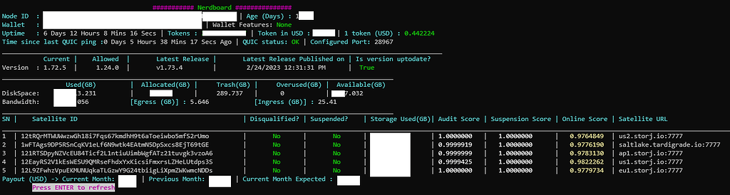 CLI dashboard for SNOs - Node Operators - Storj Community Forum (official)
