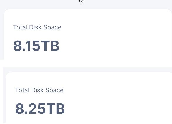 Minor bug finding 8.2TB Total Disk Space - Node Operators - Storj ...